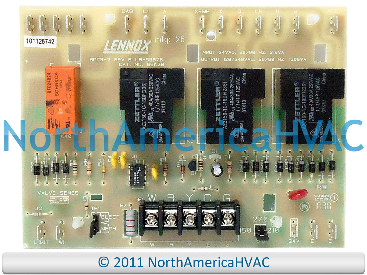 BCC2 and BCC3 Boards OEM Lennox 48K98 Control Circuit Board Replaces ...