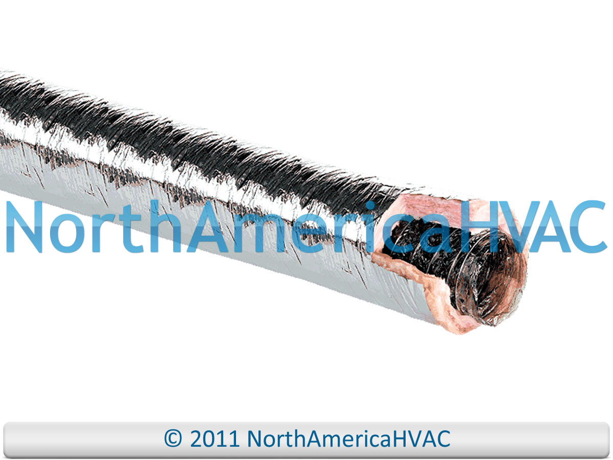 6" x 25' Insulated Flexible Flex Duct Ducting Silver R4.2 Inch Heating ...