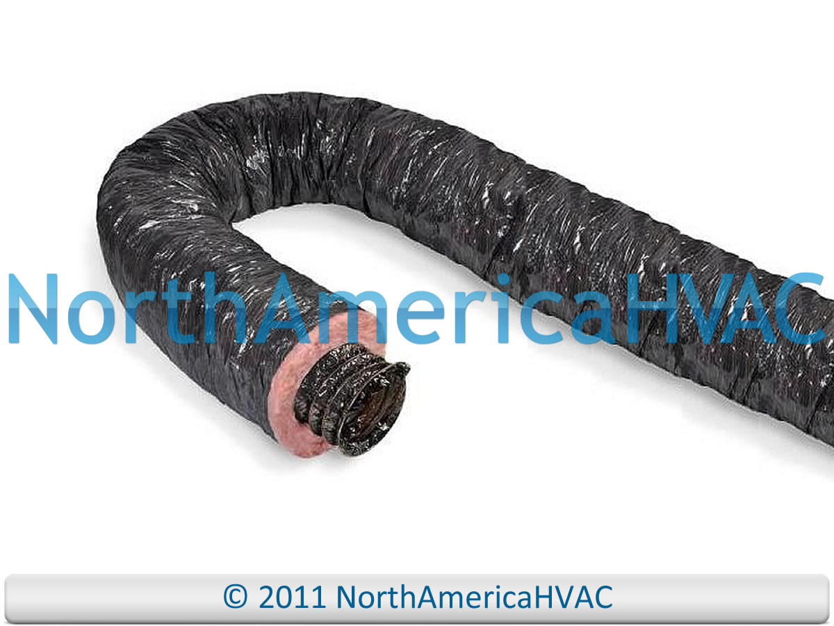 6" x 25' Insulated Flexible Flex Duct Ducting Black R4.2 Inch Heating ...