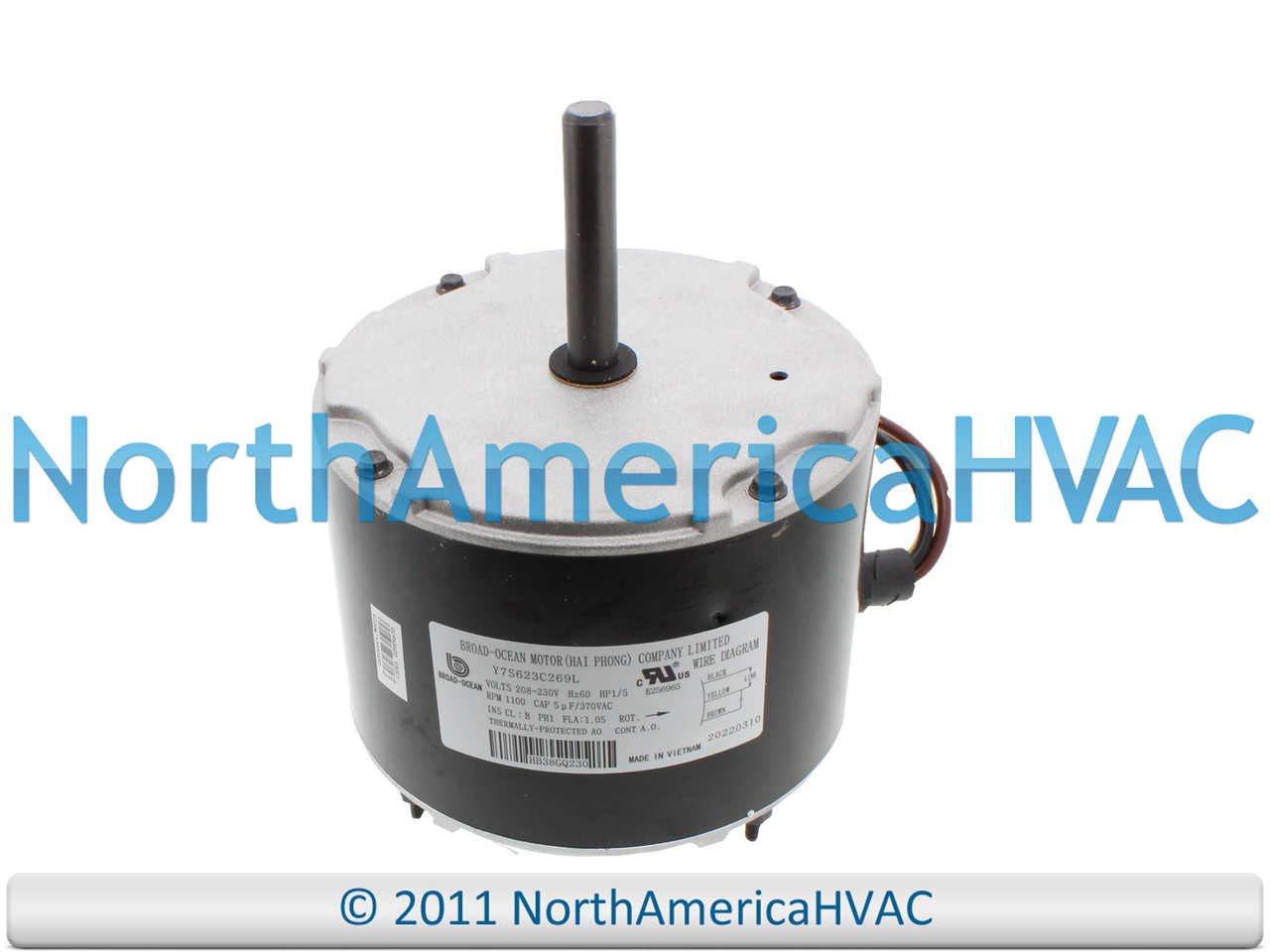 OEM Carrier Condenser Fan Motor 1/5 HP 208-230 V Replaces GE Genteq ...