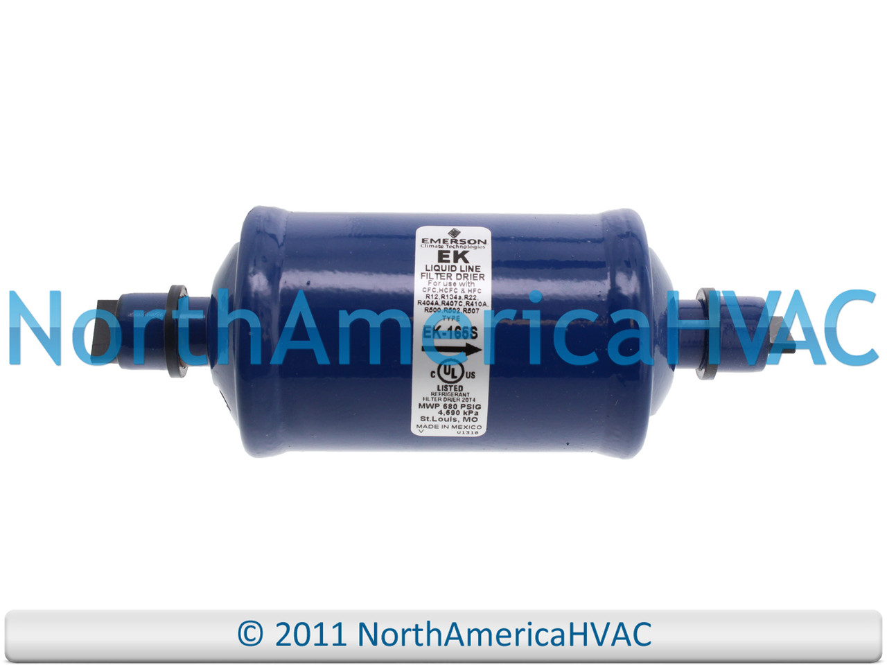 OEM Emerson R22 R410A Liquid Line Filter-Drier Replaces EK-165S 047618 ...