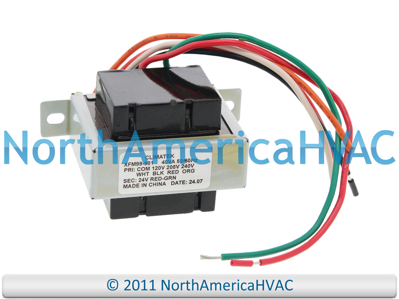ClimaTek Transformer 24v 120/208/240v 40VA Replaces UEI UET105 UET115 ...