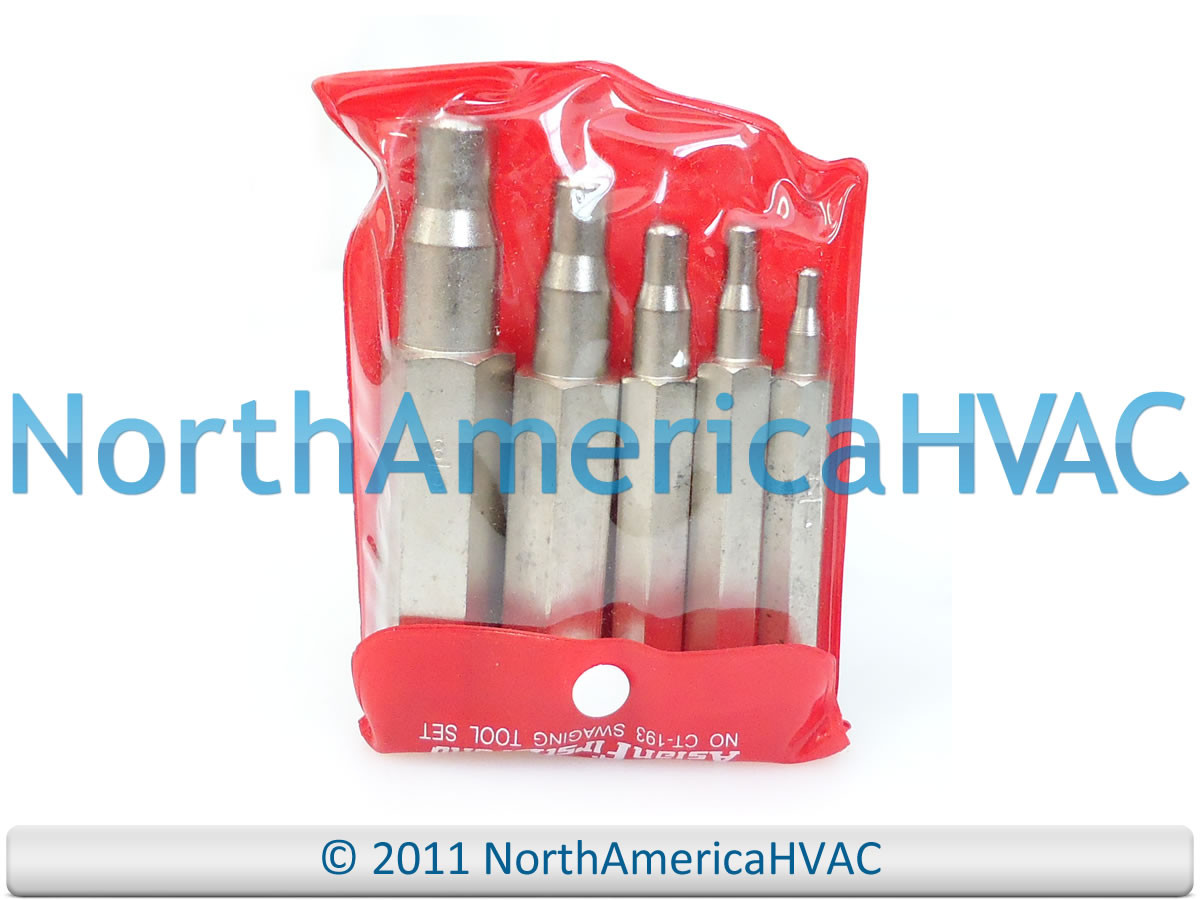 Swaging Tool Set Kit 5x Punch 1/4" 5/16" 3/8" 1/2" 5/8" Flaring HVAC ...