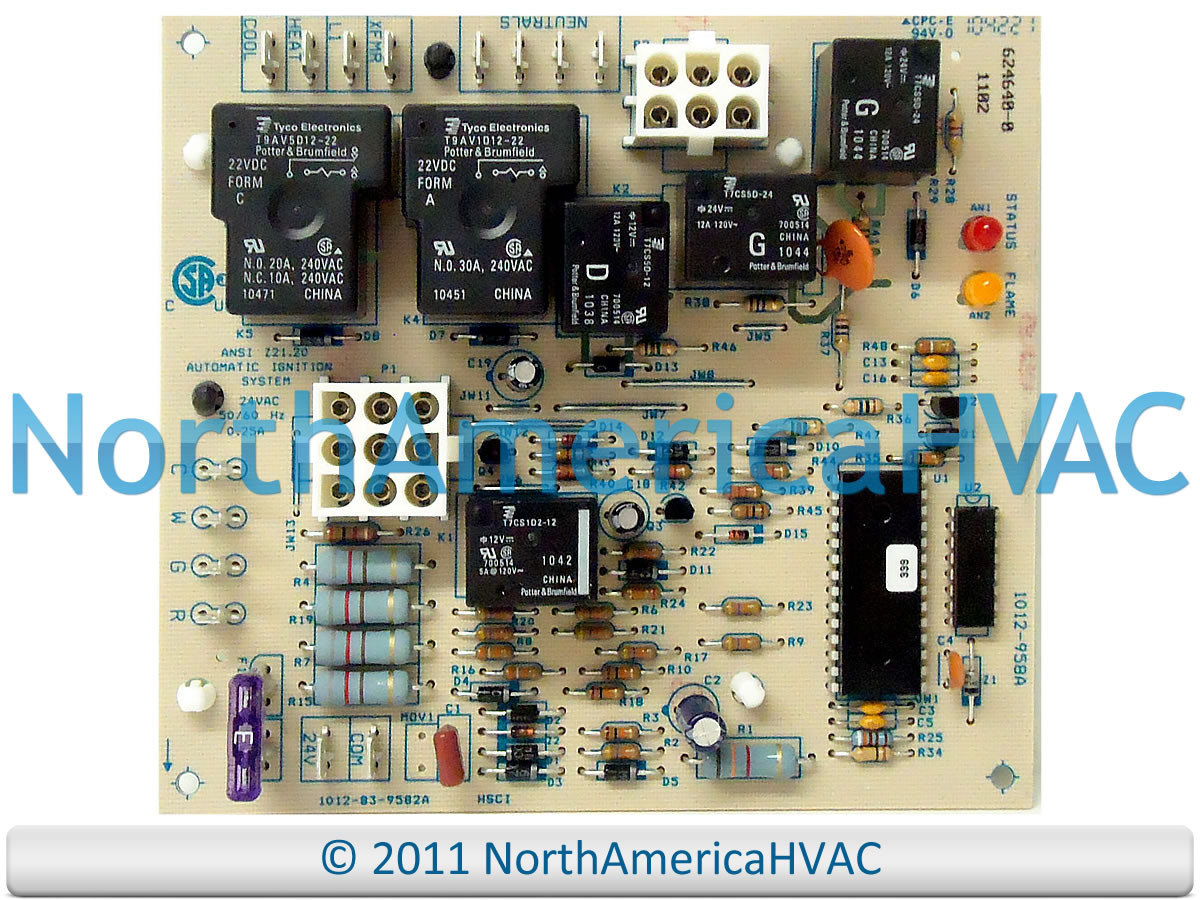 OEM Intertherm Nordyne Miller Furnace Control Board Replaces 624602 ...