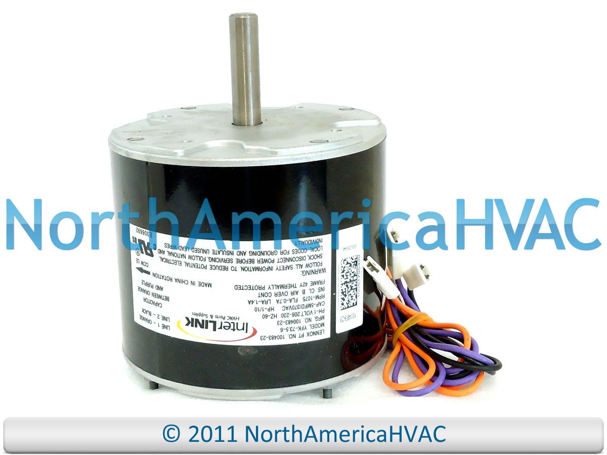 OEM Lennox Armstrong Ducane 1/4 HP 230v Condenser Fan Motor 100483-43 ...