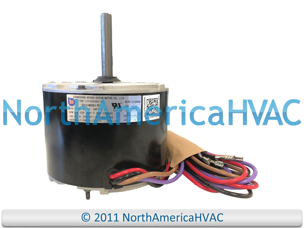 OEM Condenser Fan Motor 1/4 HP 208-230v Replaces Zhongshan Broad-Ocean ...