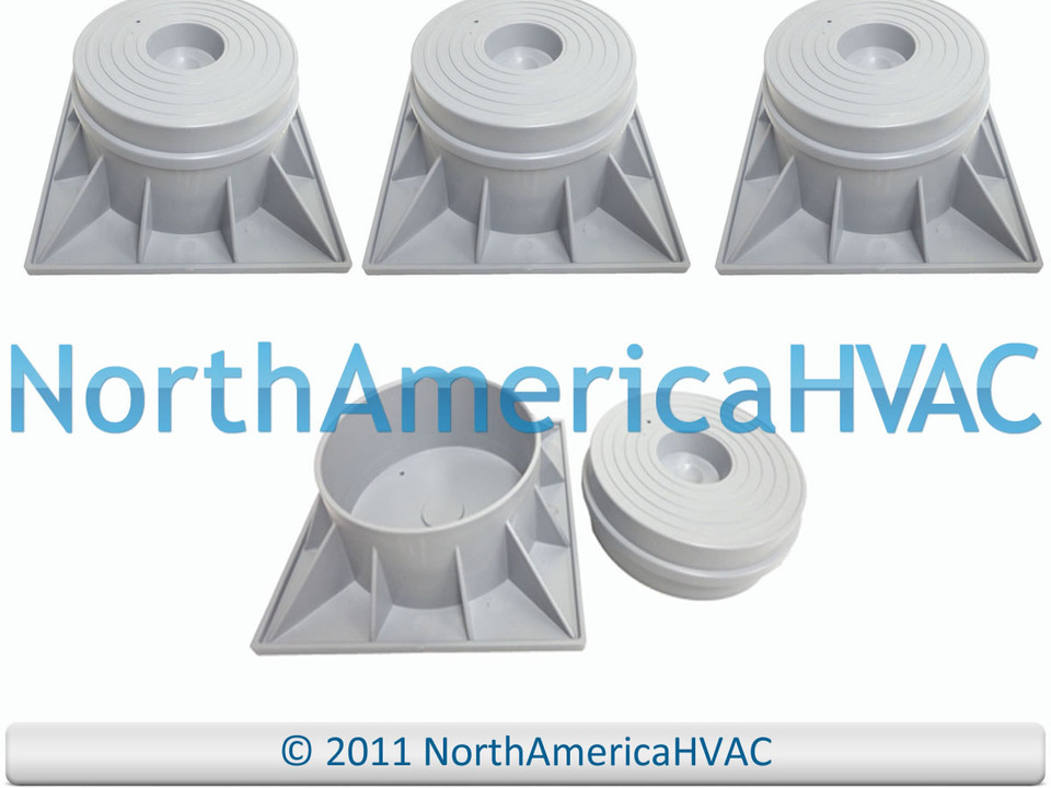 4x 3" HVAC 2 Piece HEAT PUMP CONDENSER RISER STANDS 93602 HPR-3-2P ...
