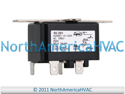Furnace 120v Fan Blower Relay Fits Supco Mars GemTech 90291 -4 Spade ...