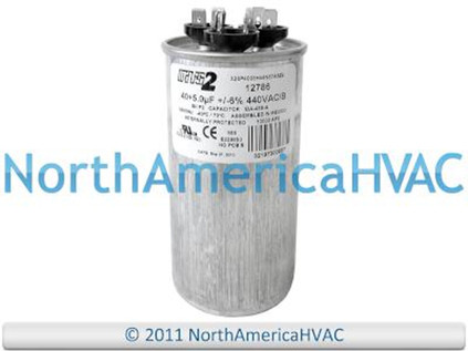 Mars Round Run Capacitor 40+5 uf MFD 440 volt 12286 - North America HVAC