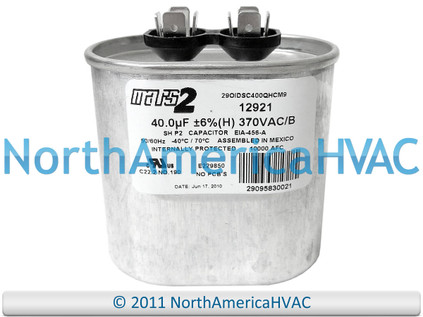 Jard Mars Mars2 Oval Run Capacitor 40 uf MFD 370 volt 12021 - North ...