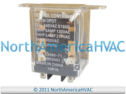 Lennox Armstrong Ducane Deltrol Controls Relay 49K04 49K0401 240v Coil ...
