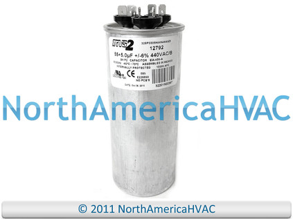 55/5 uf MFD 440 VOLT Dual Run Capacitor Round FITS 97F9839 Z97F9839 GE ...