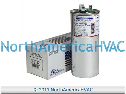 OEM Amrad Capacitor Dual Run Round 70/7.5 70.0/7.5 uf MFD 440 VAC ...