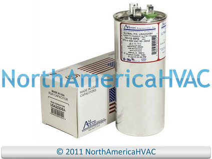 OEM Amrad Run Capacitor 70 + 10 uf MFD 370 / 440 Volt Replaces RA2000 ...