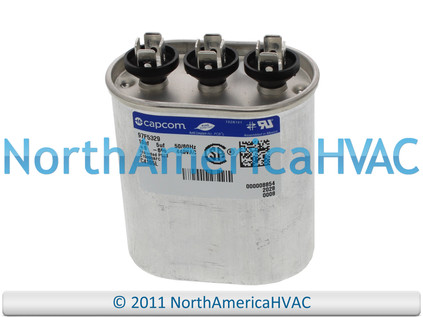 Capcom GE Genteq Capcom Run Capacitor 10 + 5 uF MFD 440 Volt Oval ...