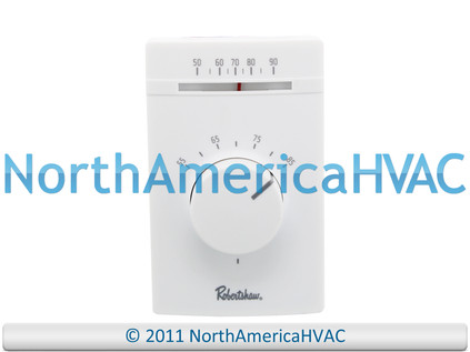 Robertshaw Line Voltage Electric Heat Thermostat Single Pole Throw 801 ...