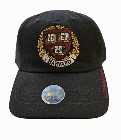HARVARD BLACK CREST CAP - Sea Boston USA