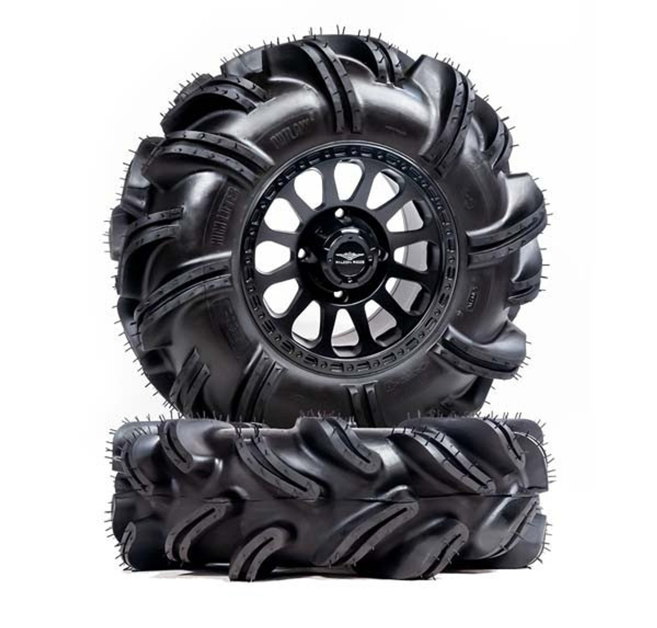 Polaris General Pre-Mounted Outlaw 2 Tire with Matte Black Pitch SBL-12S Wheel by Falcon Ridge ...