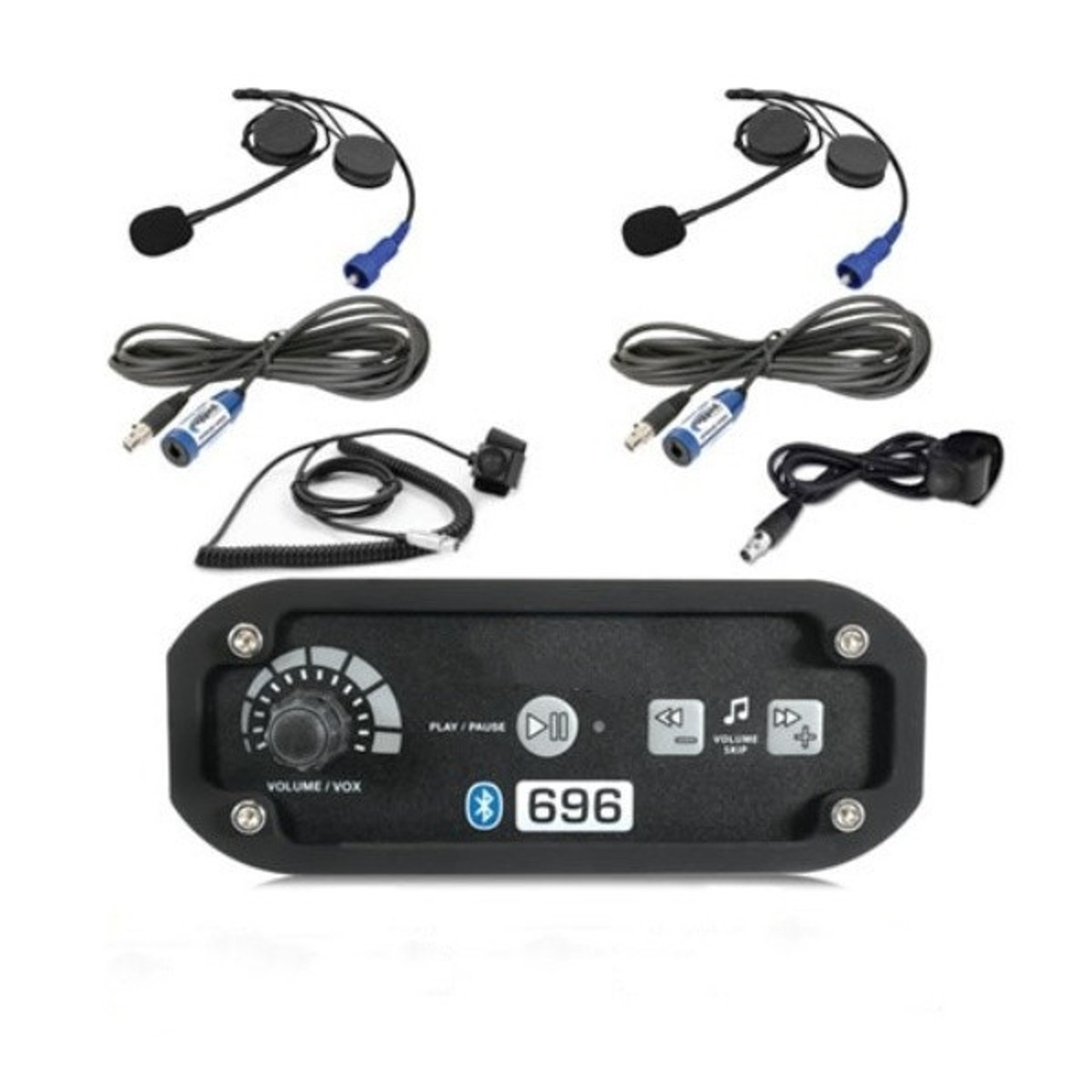 Polaris General 2 Place Intercom System With Alpha Audio Helmet Kits