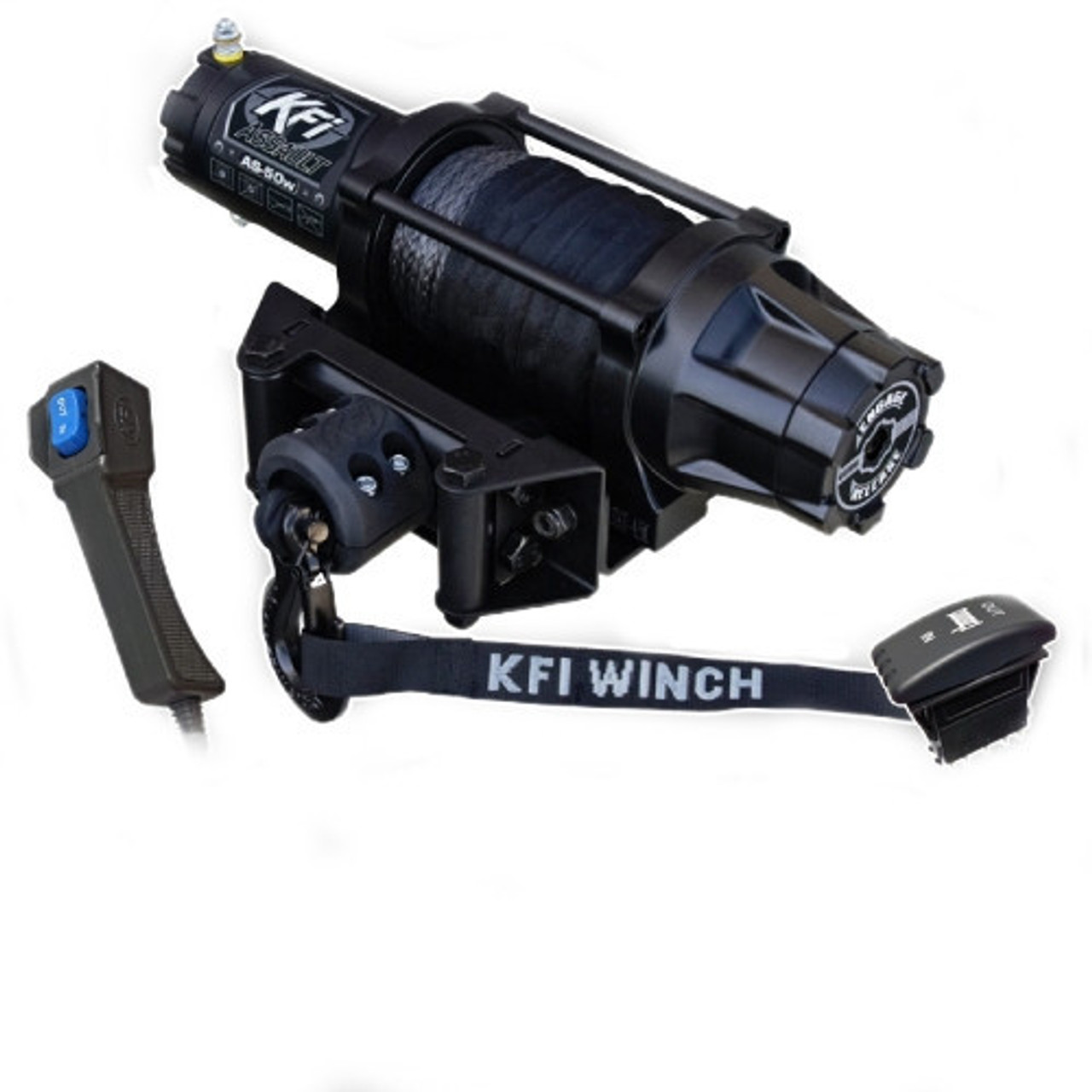 Polaris General 5000 Lb Assault Series Winch Wide By Kfi As 50w Series