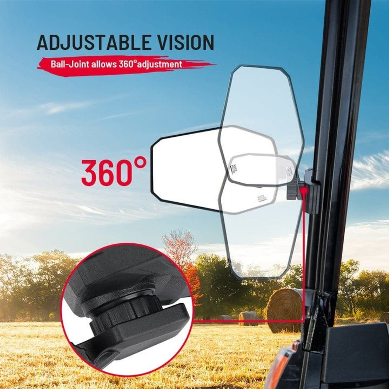 Enhance Visibility With Polaris General 1000 Xp 1000 Side Mirrors