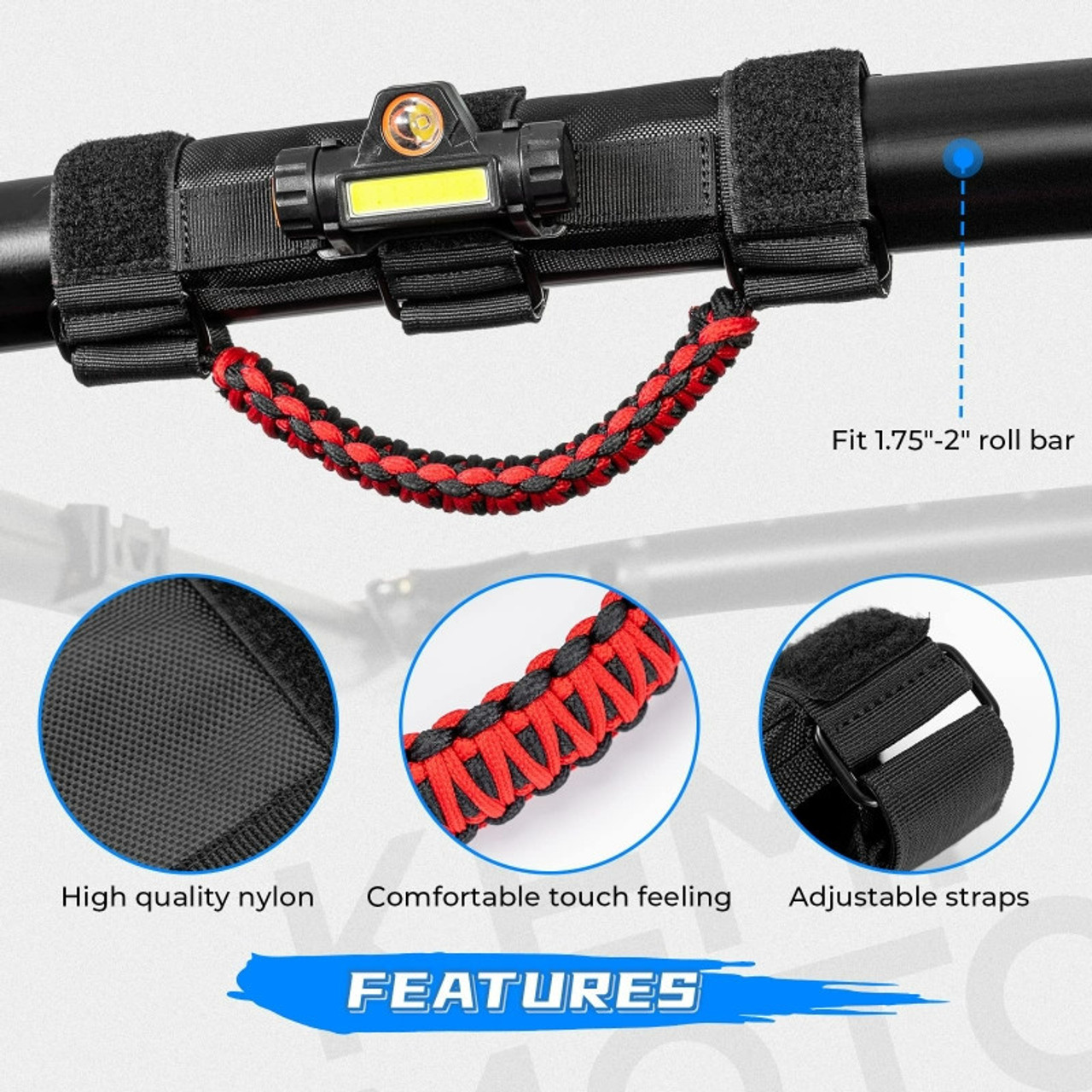 Enhance Your Polaris General With Kemimoto Roll Bar Handle And Dome Light