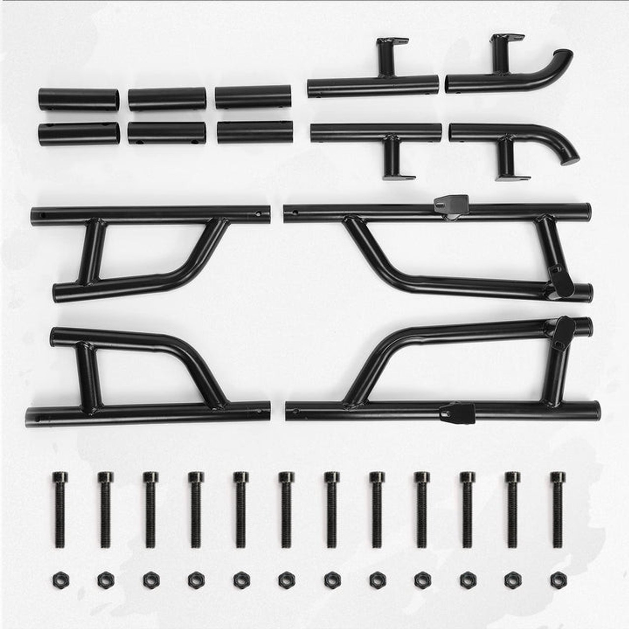 Polaris General 4 1000 / 4 XP 1000 Nerf Bars Rock Sliders by Kemimoto - B0101-04602-BK-EPG