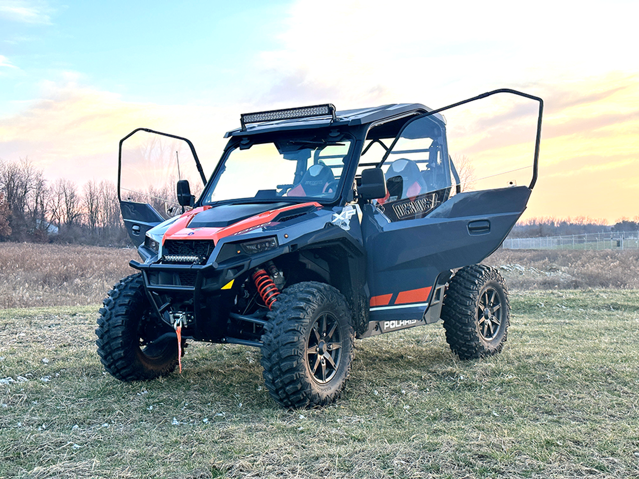 Polaris General 1000 Hard Coated Polycarbonate Upper Doors Kit by Spike ...