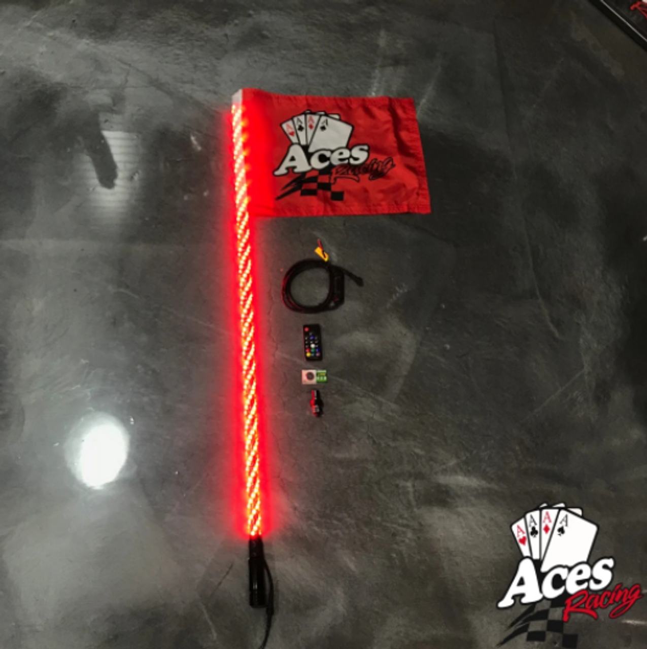 Polaris General Deluxe Lighted Whips Single Colors Epg Aces Racing