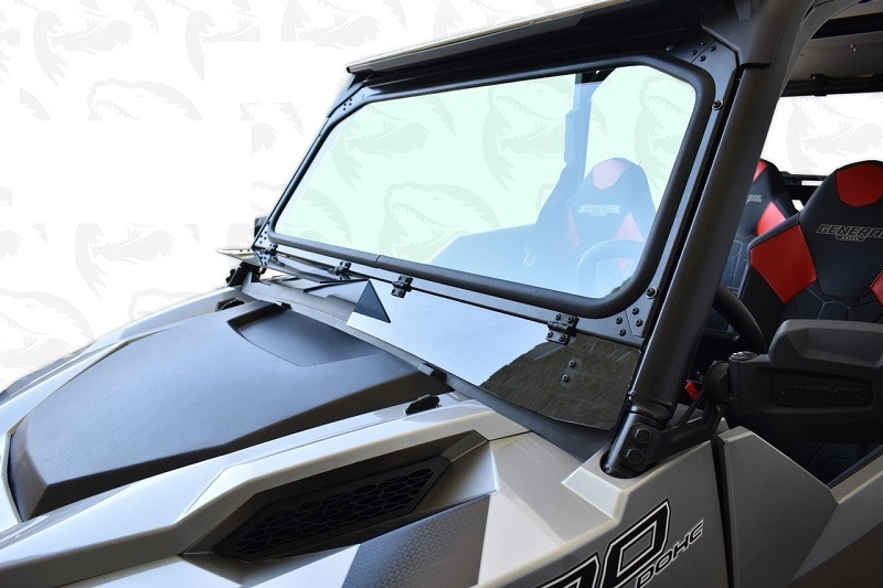 Polaris General Vented Glass Windshield by UTVZILLA ZL-GEN-WS-GLS-BLK-N