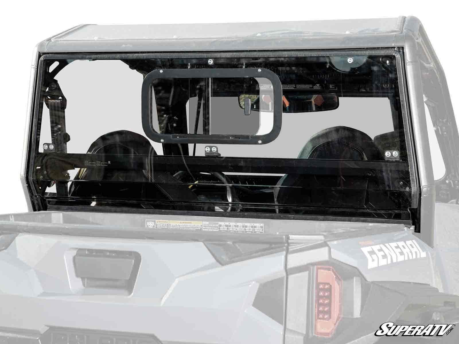 Polaris General XP 1000 Sliding Rear Windshield by SuperATV RWS-P-GEN ...