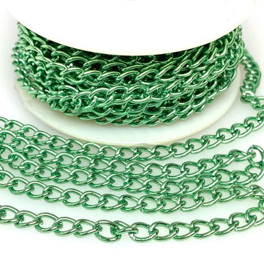 Aluminum Chain Green - MidwestBeads