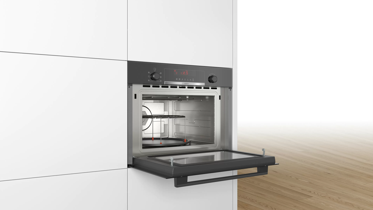 Bosch, CMA583MB0B, Built-in Combination Microwave Oven, Black - Briscoes