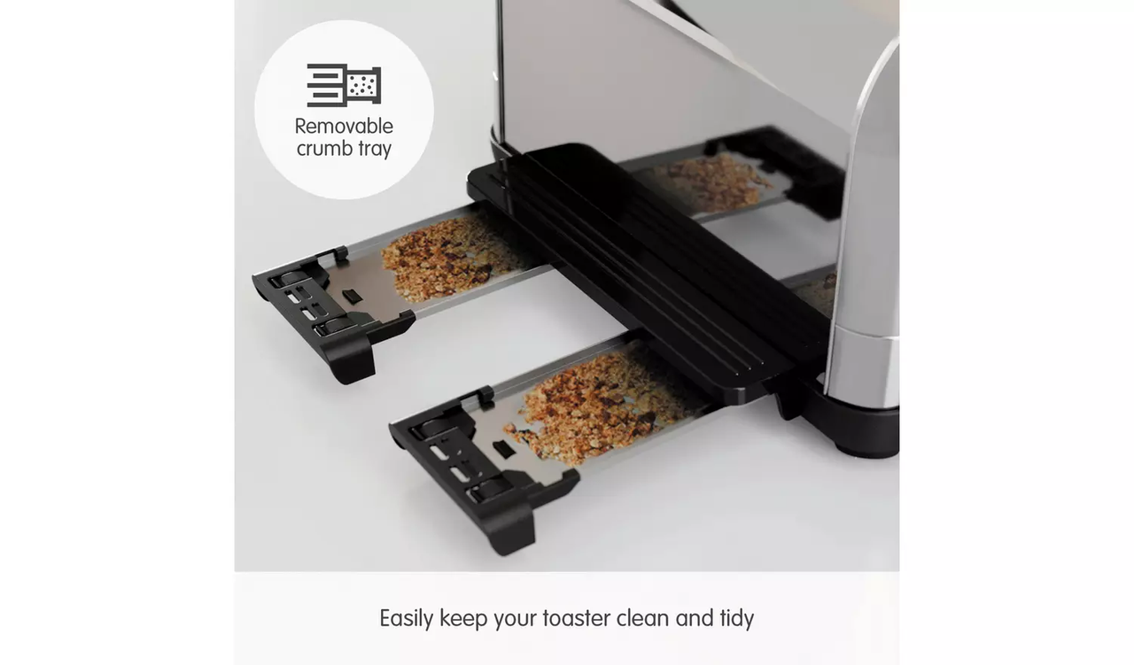 Morphy Richards, 240130, Venture 4 Slice Toaster, Silver - Briscoes