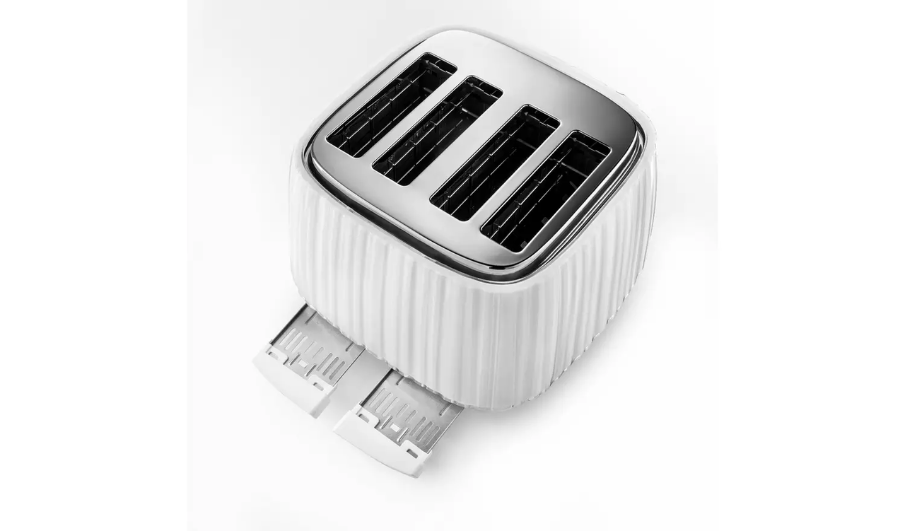 De'Longhi, CTD4003.W, Ballerina 4 Slice Toaster, White - Briscoes