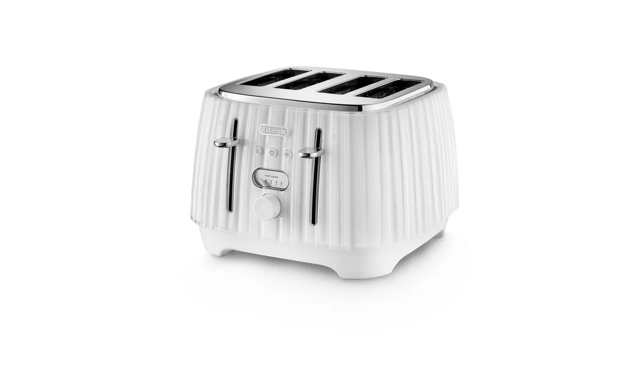 De'Longhi, CTD4003.W, Ballerina 4 Slice Toaster, White - Briscoes
