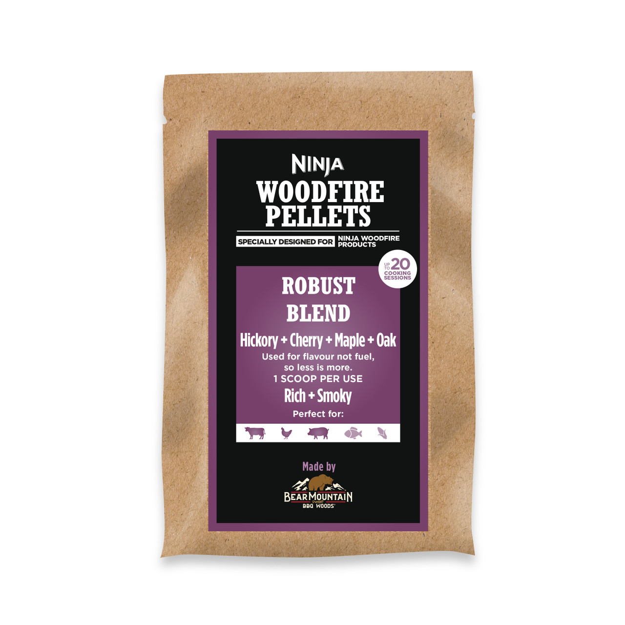 Ninja, XSKOGRBLPL2UK, Woodfire Pellets Robust Blend, Multi - Briscoes
