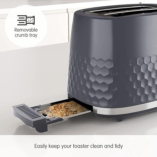 Morphy Richards, 220033, Hive 2 slice toaster, Grey - Briscoes