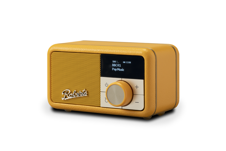 Roberts, REV-PETITE2SY, Radio Sunburst, Yellow - Briscoes