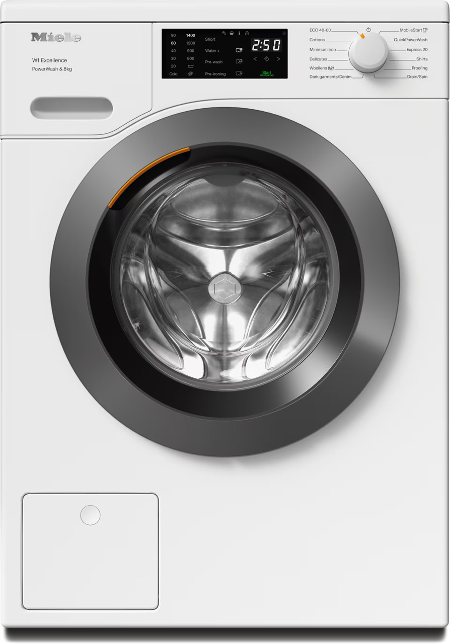 Miele, WEB365WCS, 8kg Front-Loading Washing Machine, White - Briscoes