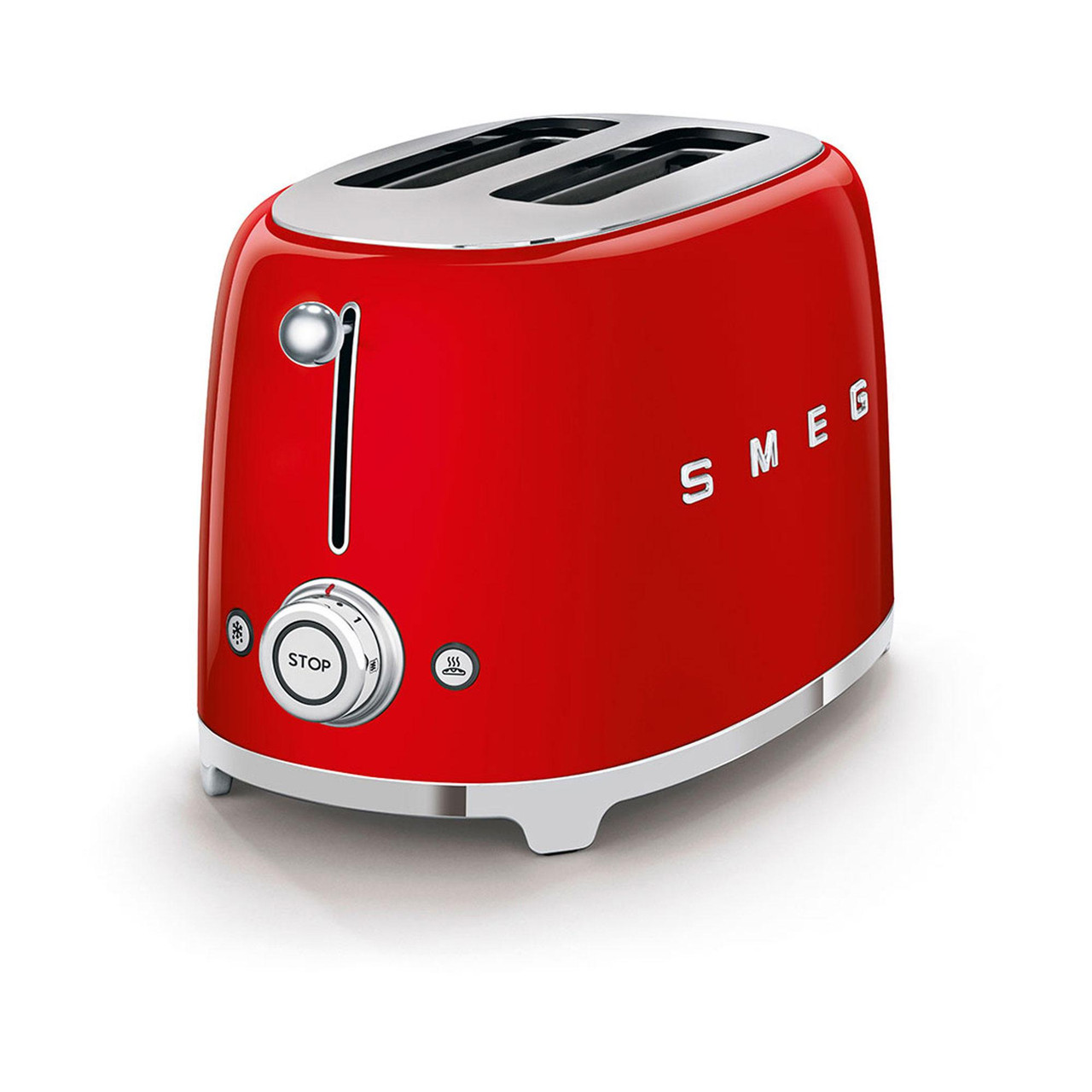Smeg, TSF01RDUK, 50's Retro Style Aesthetic 2 Slice Toaster, Red - Briscoes