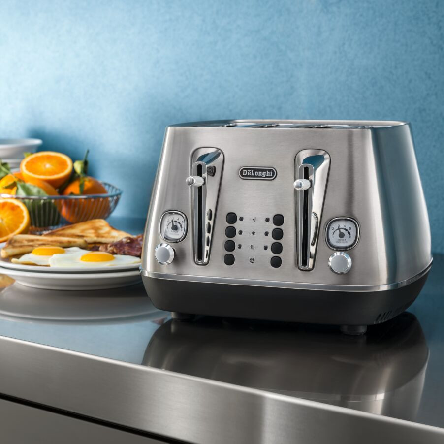 De'Longhi, CTI4003.M, Distinta X Silver Stainless Steel Four Slot ...