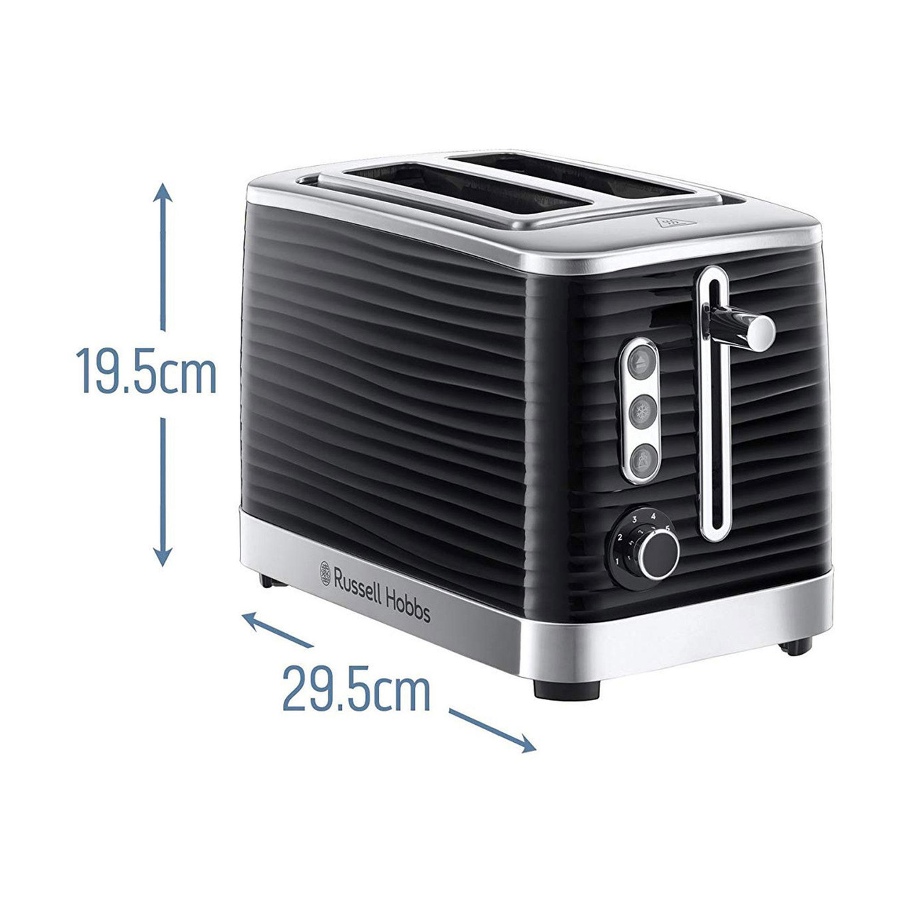 Russell Hobbs, 24371, Inspire 2 Slice Toaster, Black - Briscoes