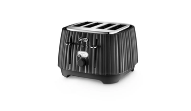 De'Longhi, CTD4003.BK, Ballerina 4 Slice Toaster, Black - Briscoes