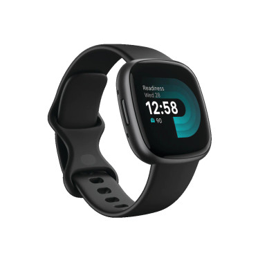 Fitbit, FB523BKBK, Versa 4 Black/Graphite Smart Watch, BLACK ...
