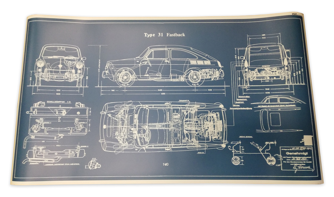 FASTBACK BLUEPRINT POSTER