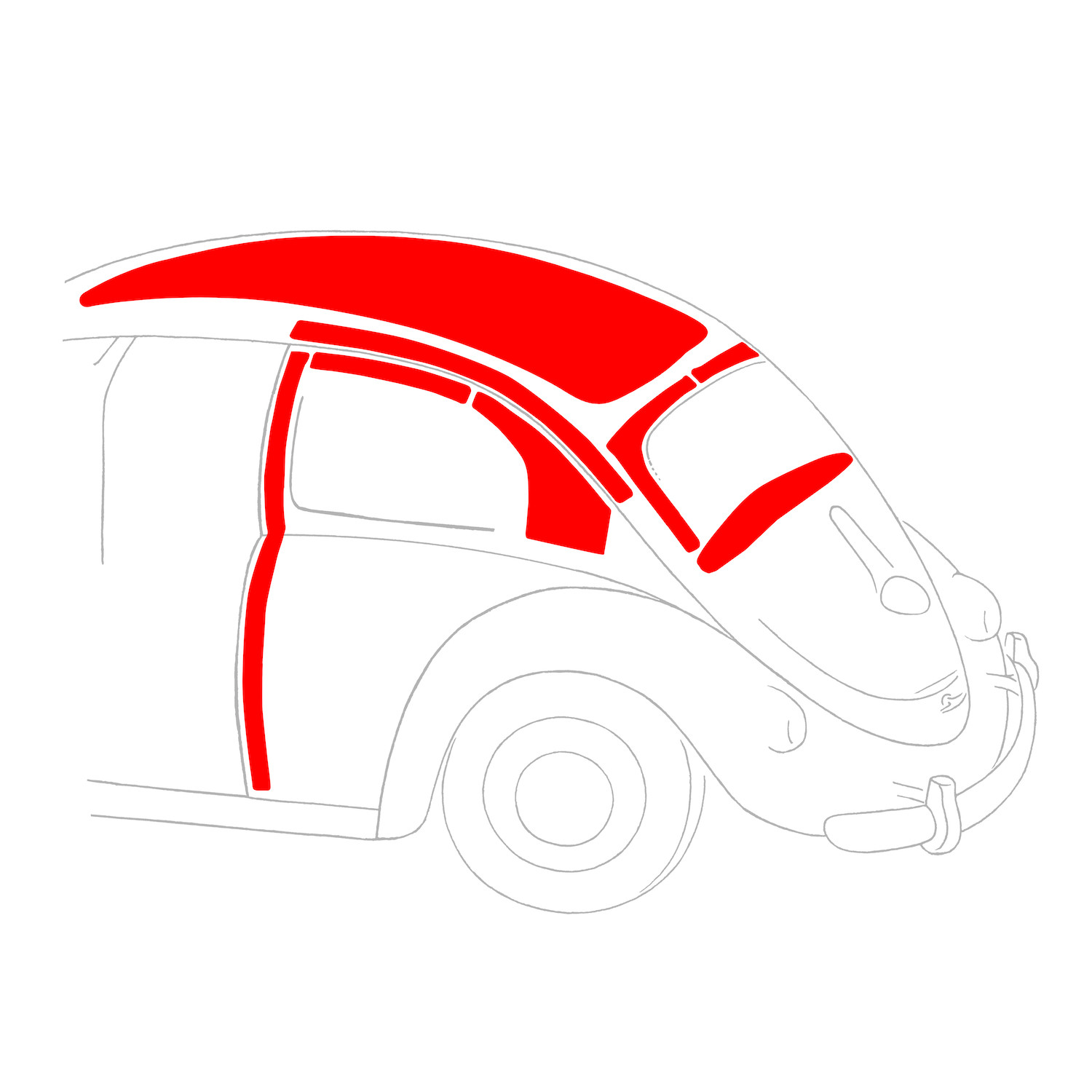 BEETLE HEADLINER PADDING KIT