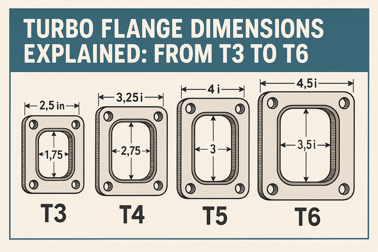 Turbo Flange Dimensions Explained: From T3 to T6 - SSAutoChrome Inc.