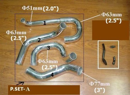 INTEGRA SWAP B16 B18 TURBO INTERCOOLER PIPE KIT - SSAutoChrome Inc.