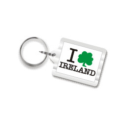 I Shamrock Ireland Plastic Key Chain